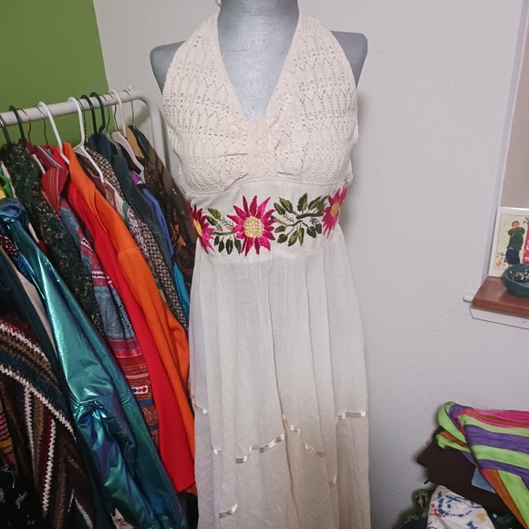 Vintage | Dresses | Vintage Hippie Halter Handkercheif Dress | Poshmark